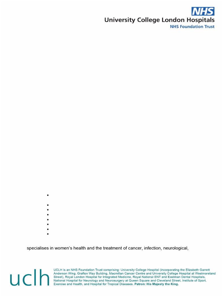 309 UCLH 6182 Job Description | PDF | Clinical Trial | Medicine