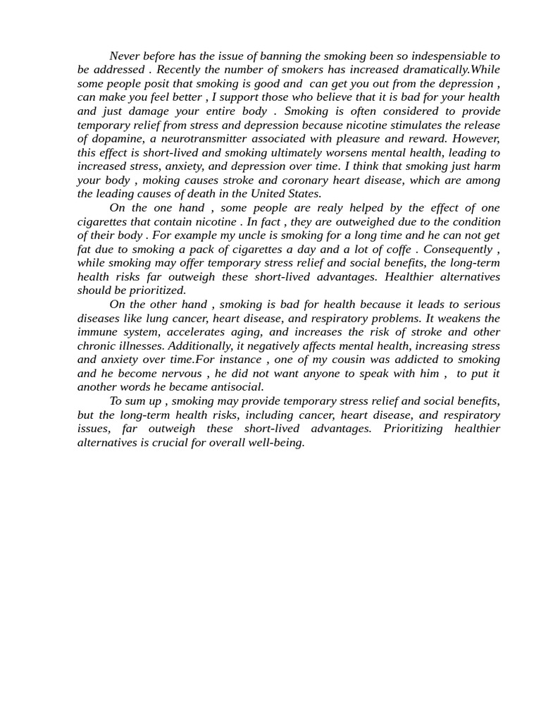 Essay Smoking | PDF