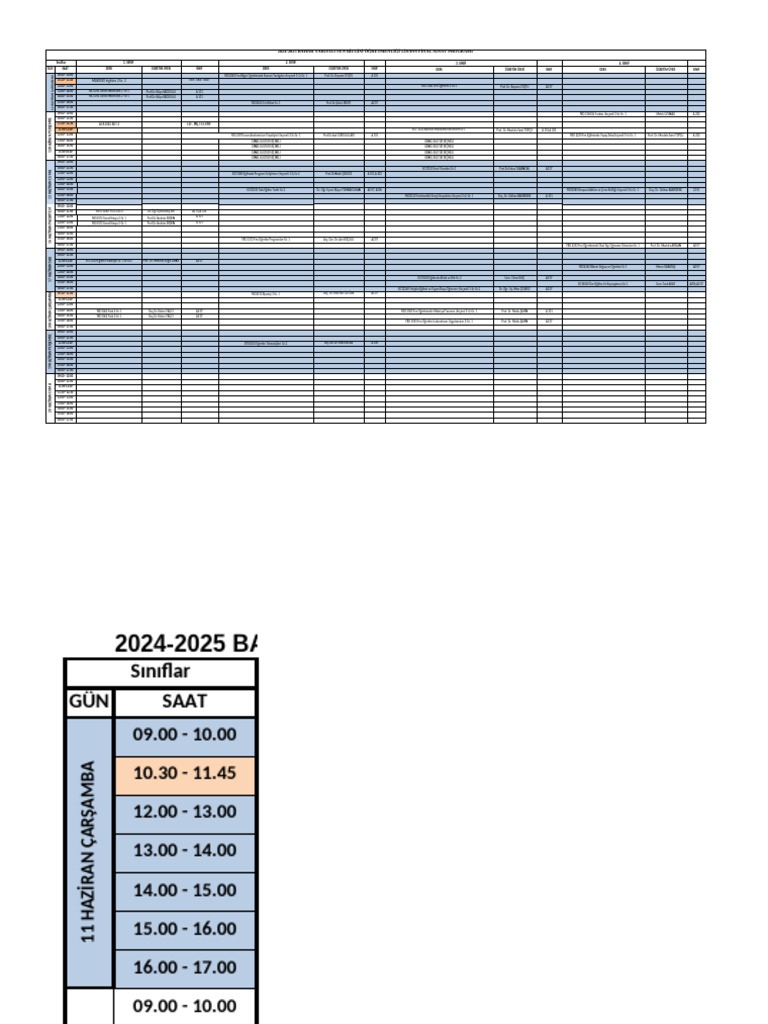 2024 2025 Bahar Final Sinav Programi | PDF