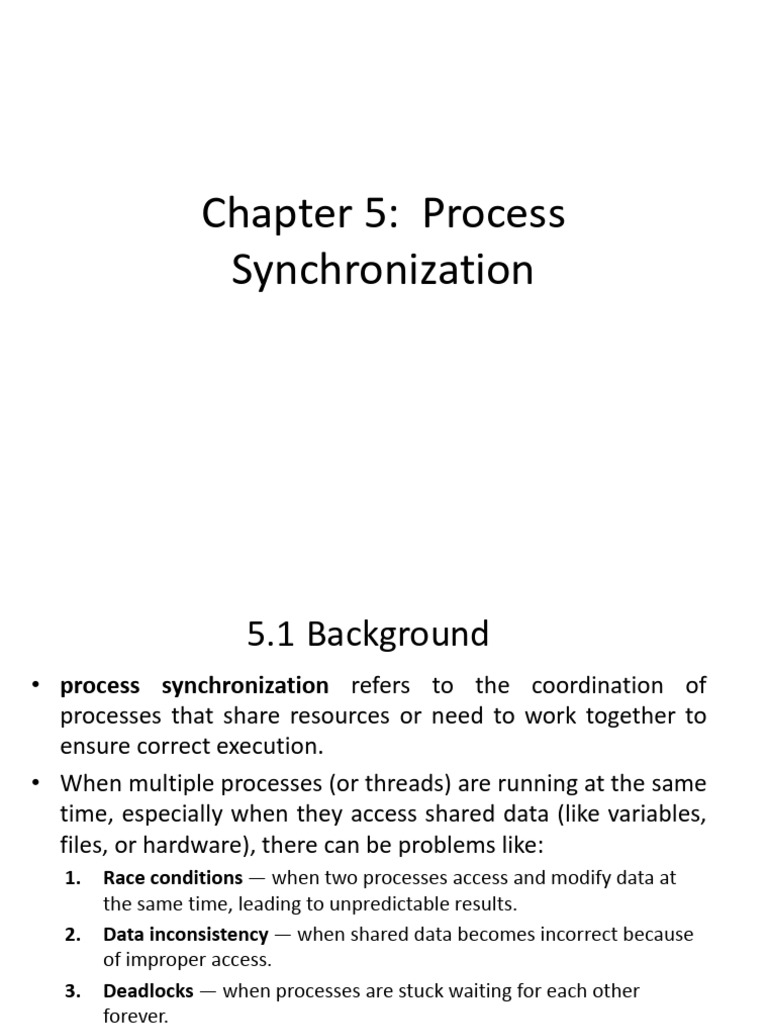 ch5 Process Synchronization | PDF | Computer Engineering | Computer Programming