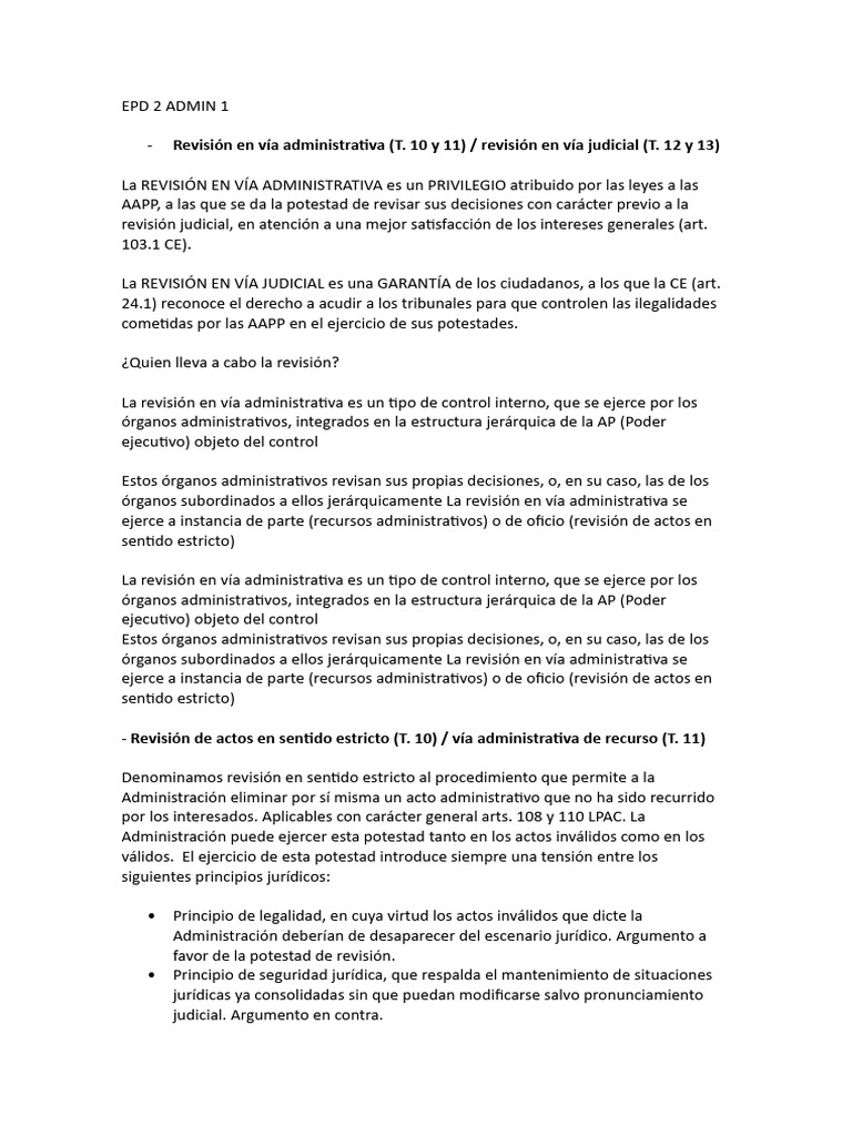 EPD 3 ADMIN 1. Tema 10 y 11 | PDF | Justicia | Crimen y violencia