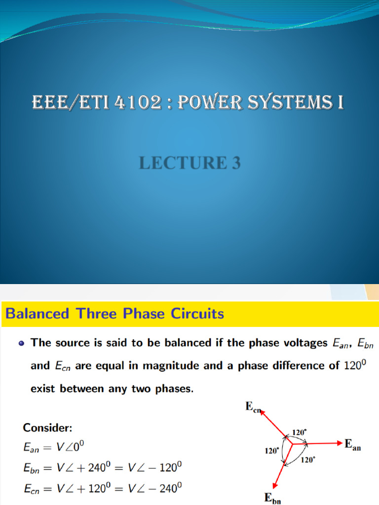 Lecture 3 - Per Unit System (P.u) & One Line Diagram | PDF | Electrical ...