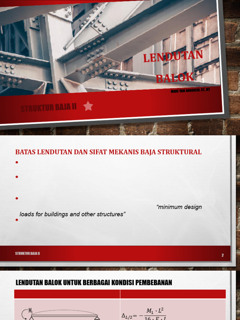 Lendutan Balok Dan Tahanan Geser Nominal | PDF
