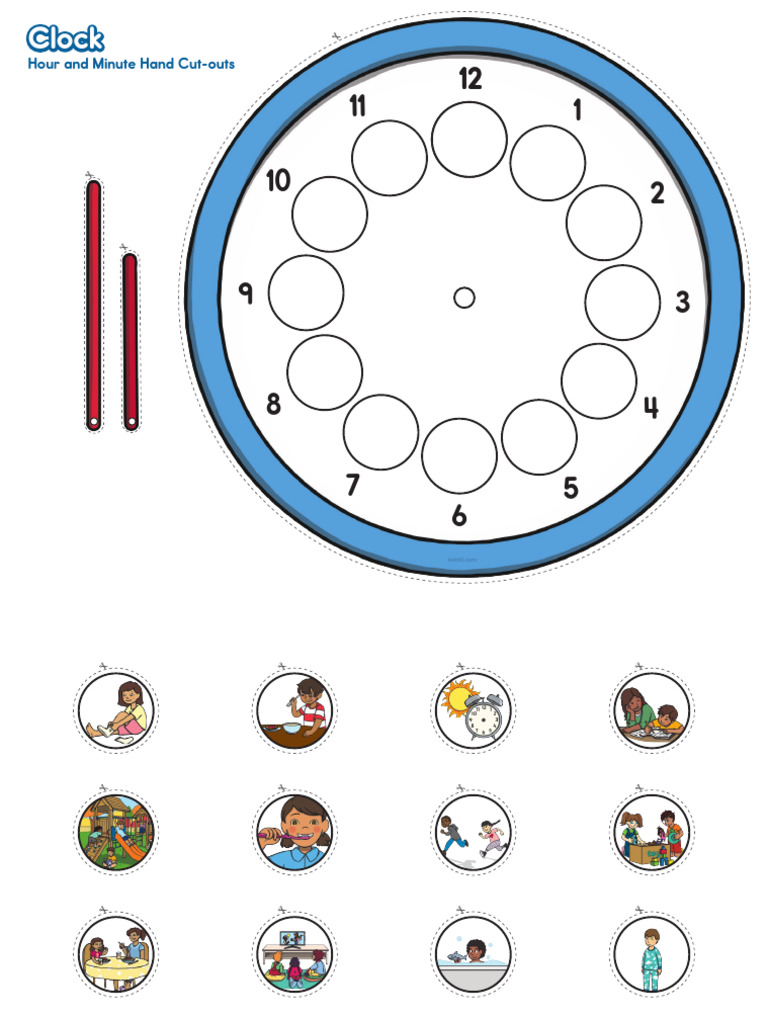 Color My Daily Routine Clock Craft | PDF