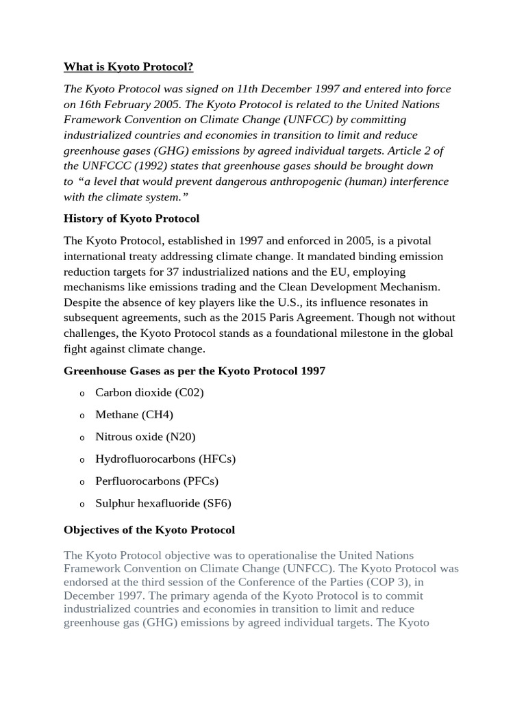 International Environmental Law | PDF | Kyoto Protocol | Chlorofluorocarbon