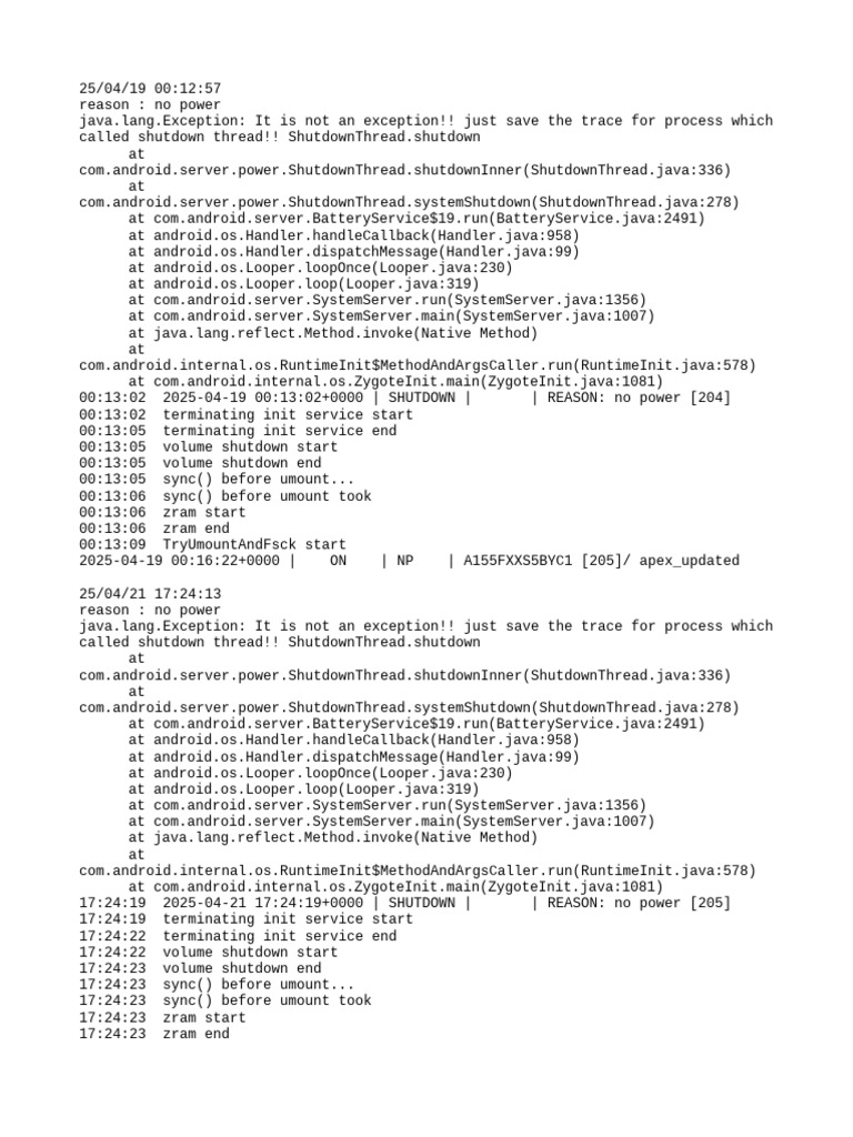Shutdown Logs Due to Power Loss | PDF | Embedded Linux Distributions ...