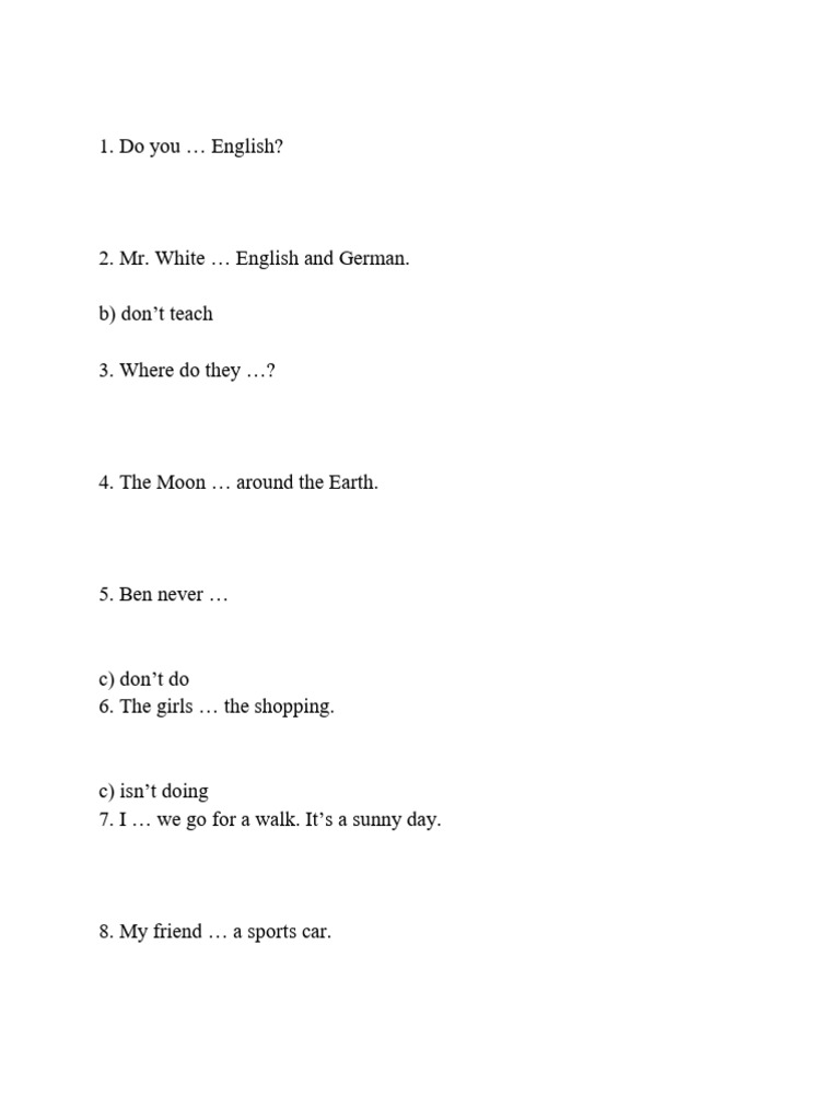Remedial English Test Model | PDF