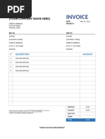 Salary Invoice Template | PDF
