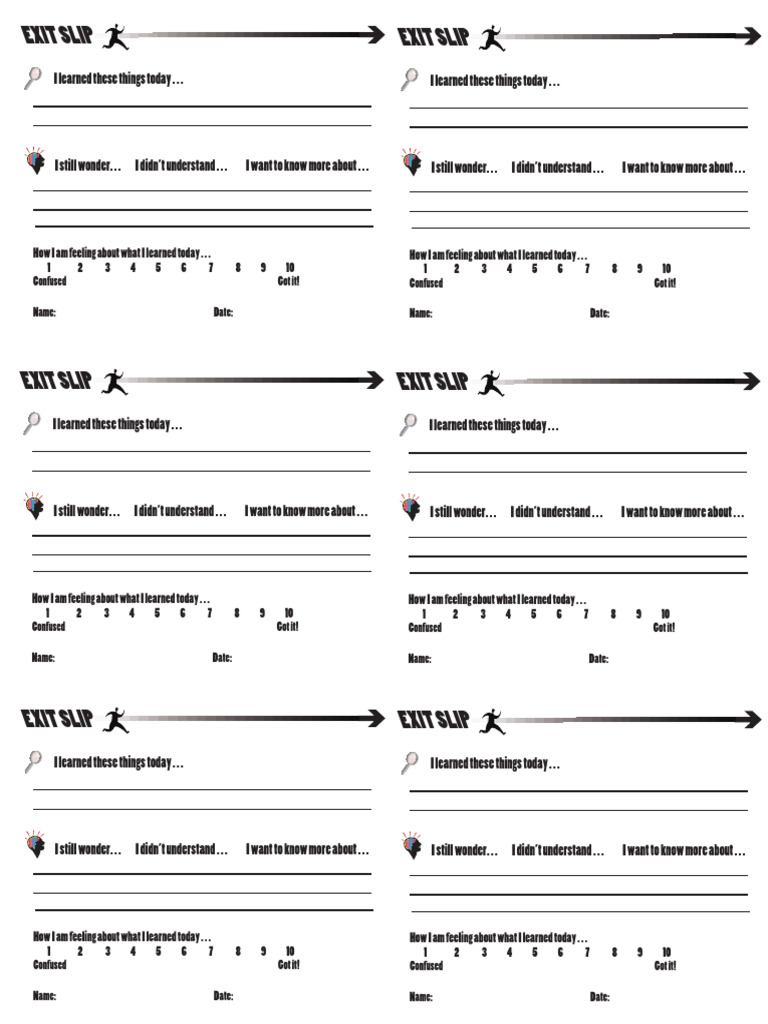 Cool Exit Slip | PDF