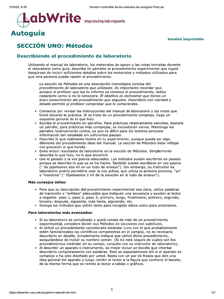 Como Escribir Un Reporte de Laboratorio | PDF | Experiment | Microscope