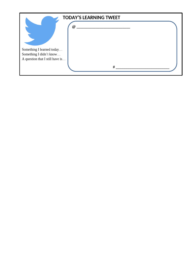 Todays Learning Tweet | PDF