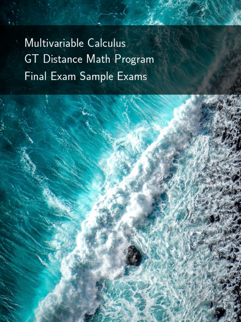 Sample Final Exams | PDF | Mathematics | Sphere
