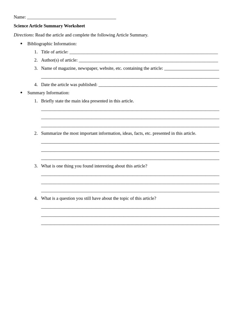 Article Summary | PDF