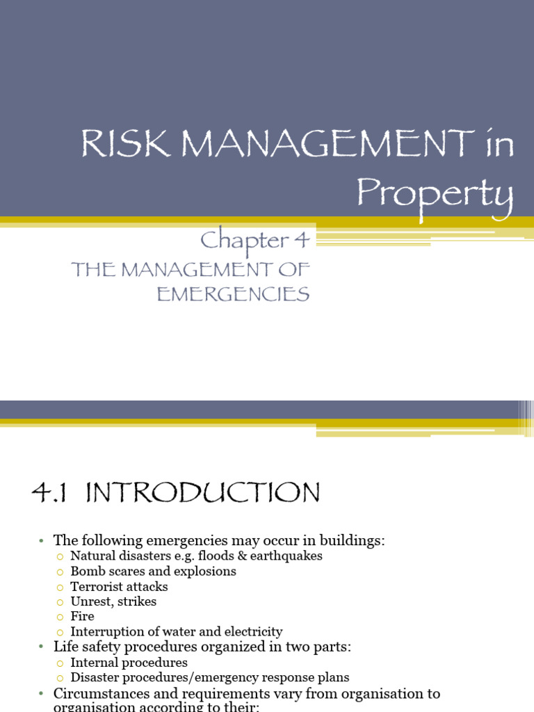 Emergency Management in Property Risk | PDF | Emergency Management ...