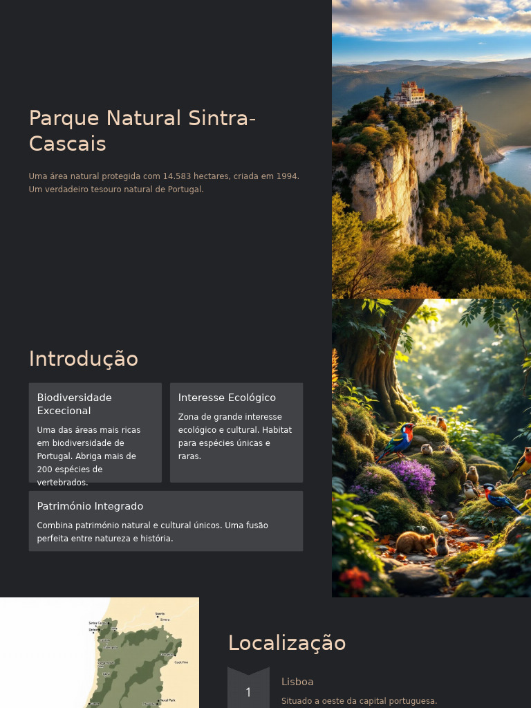 Parque Natural Sintra-Cascais: Biodiversidade e História | PDF ...