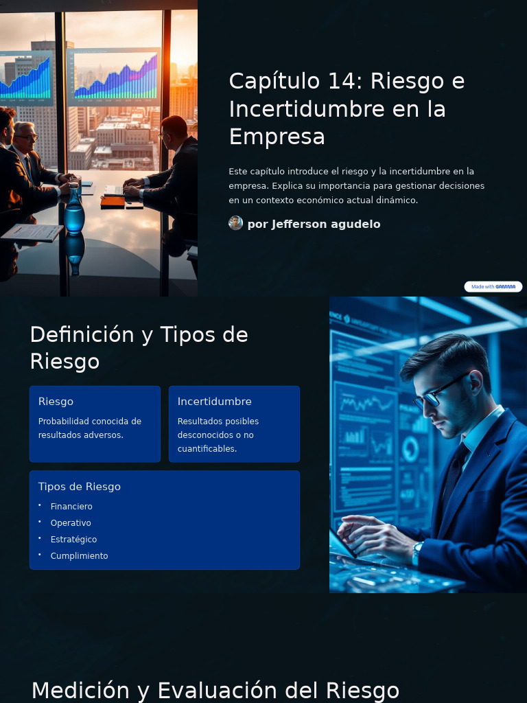 Capitulo 14 Riesgo e Incertidumbre en La Empresa | PDF | Riesgo ...