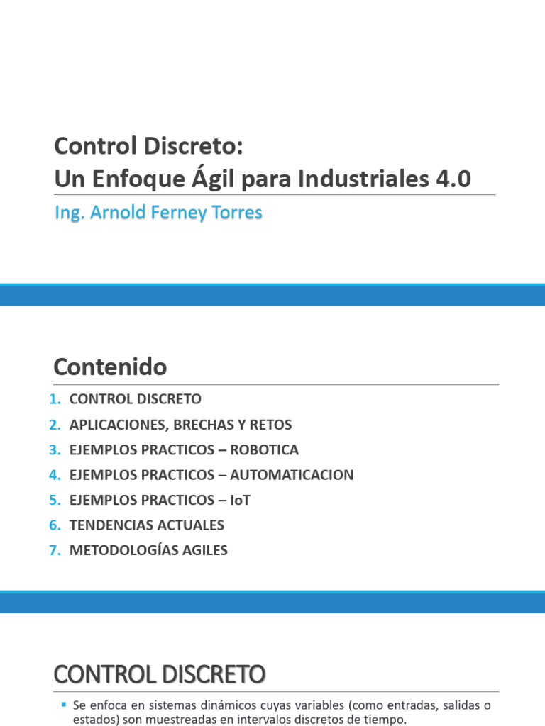 Control Discreto en Industrias 4.0 | PDF | Scrum (desarrollo de software) | Informática