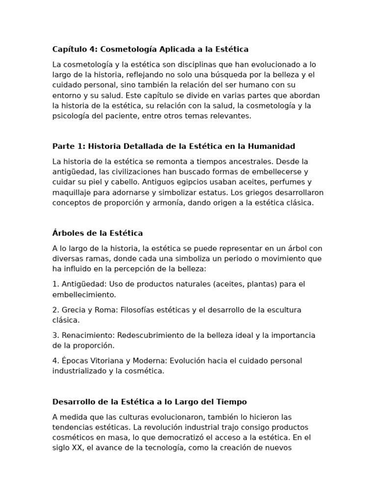 Estetica Integral Capitulo 4 | PDF | Belleza | Sicología