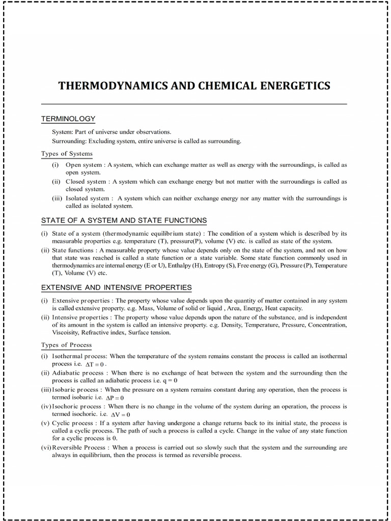 5 Thermodynamics and Chemical Energy | PDF