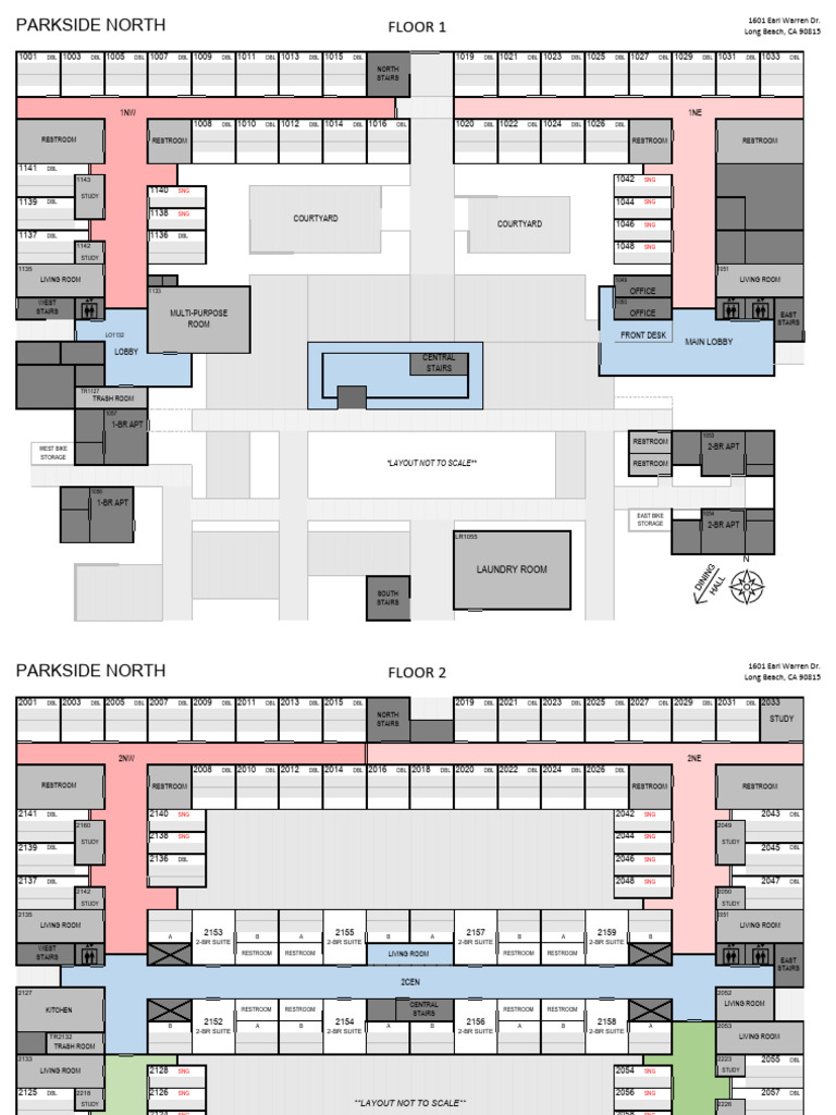 Parkside - North-Layout CSULB | PDF | Room | Interior Design