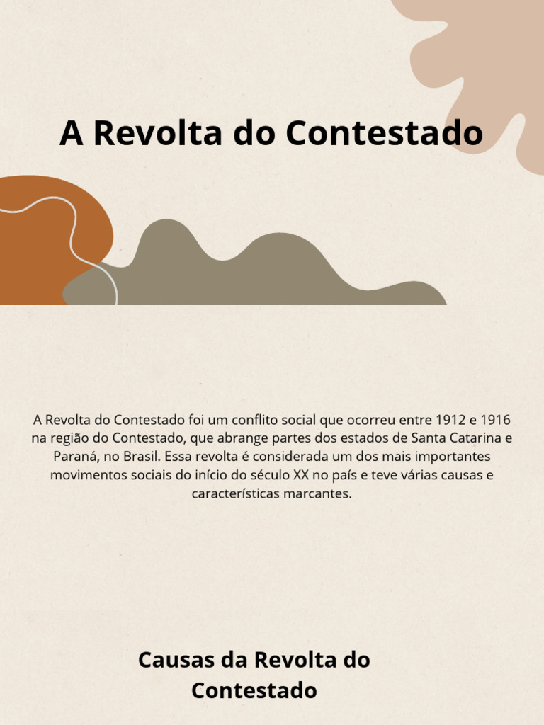 Revolta do Contestado: Conflito e Legado | PDF | Brasil