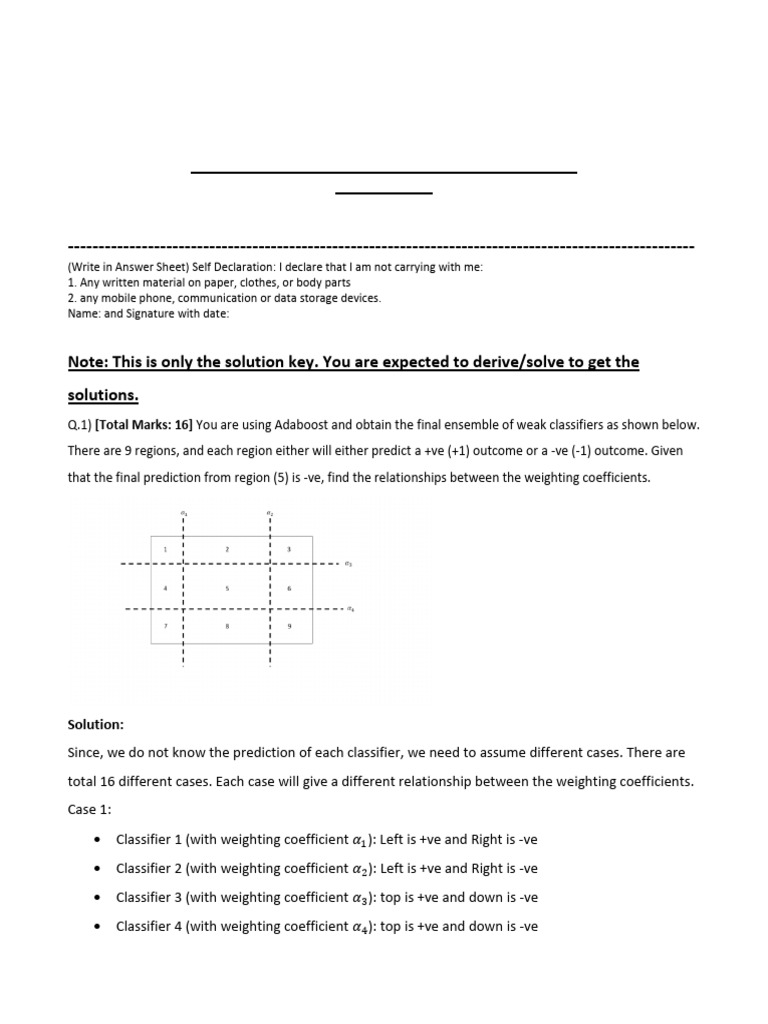 Machine Learning Questions Final - Solutions | PDF | Machine Learning | Learning