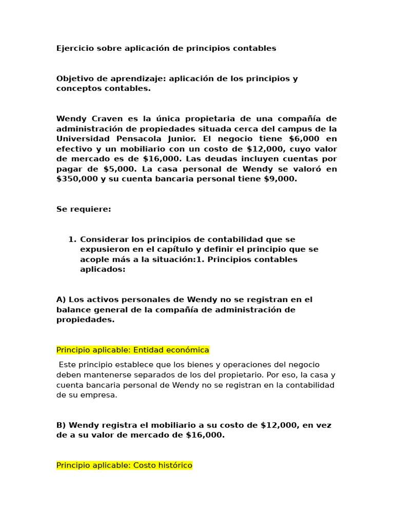 Ejercicio PCGA | PDF | Contabilidad | Economias