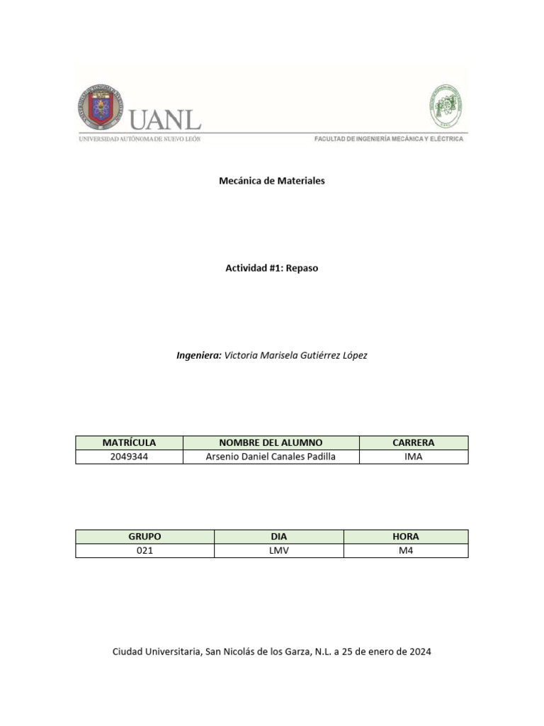 Actividad 1 MECMAT | PDF