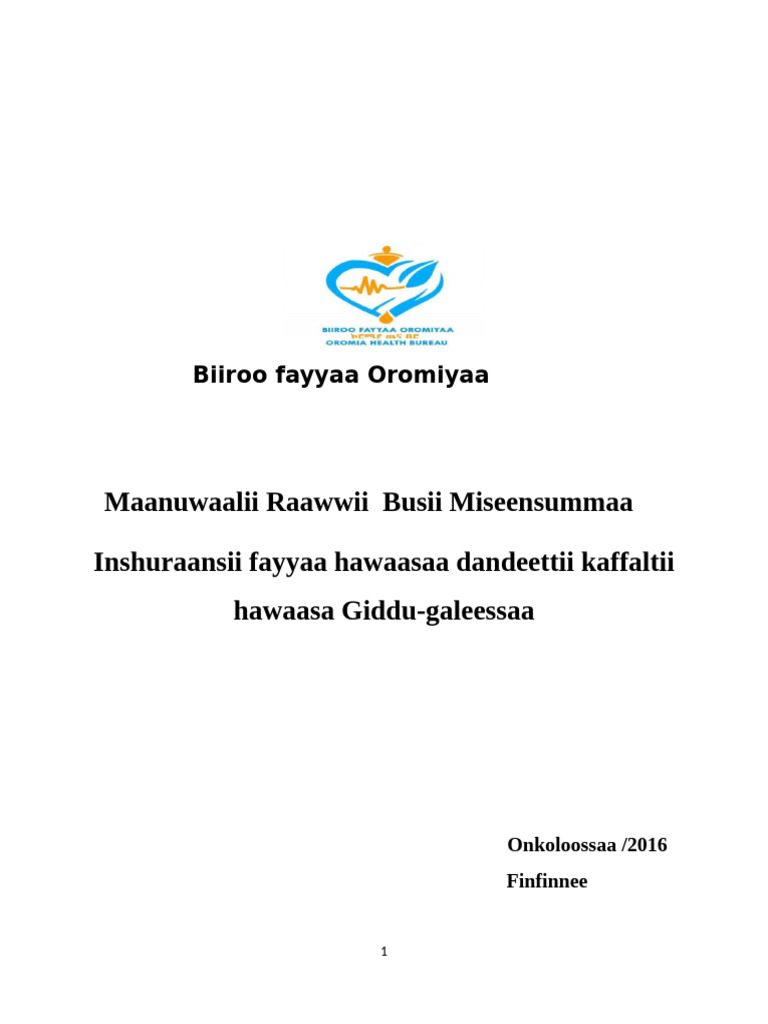 Afan Orom CBHI Sliding Scale Contribution Manual Final Oct 28, 2023 | PDF
