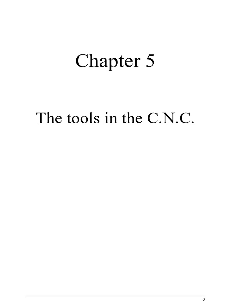 CNC Chapter 5 | PDF | Numerical Control | Tools