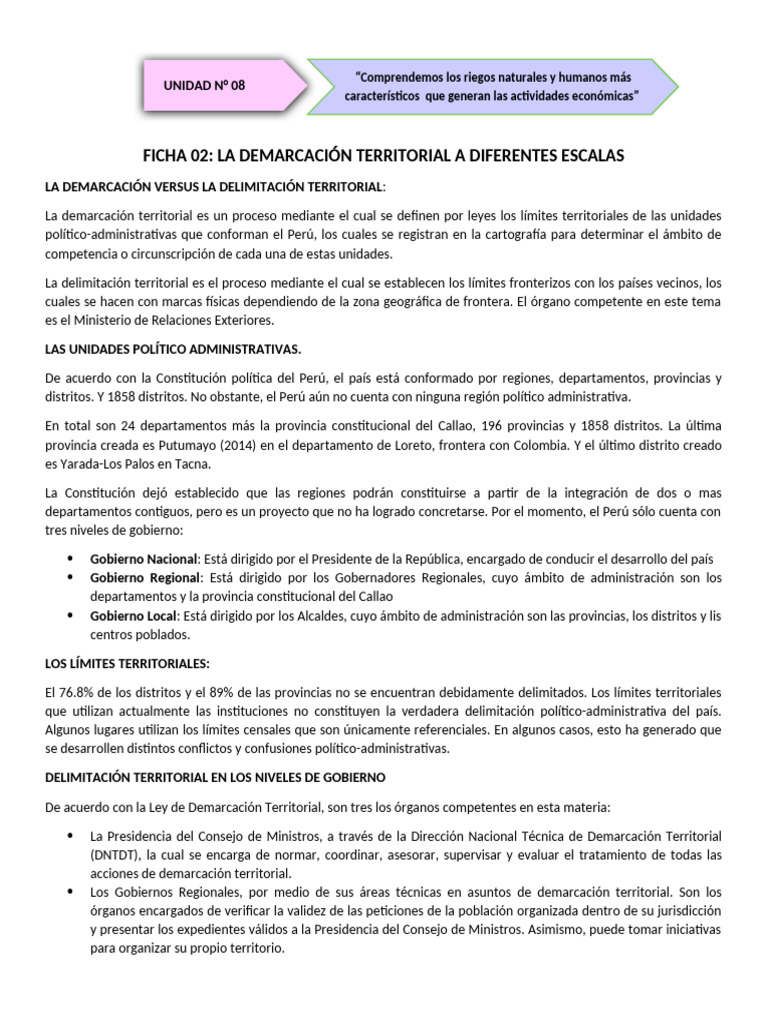 Demarcación Territorial en Perú | PDF | Perú | Gobierno local