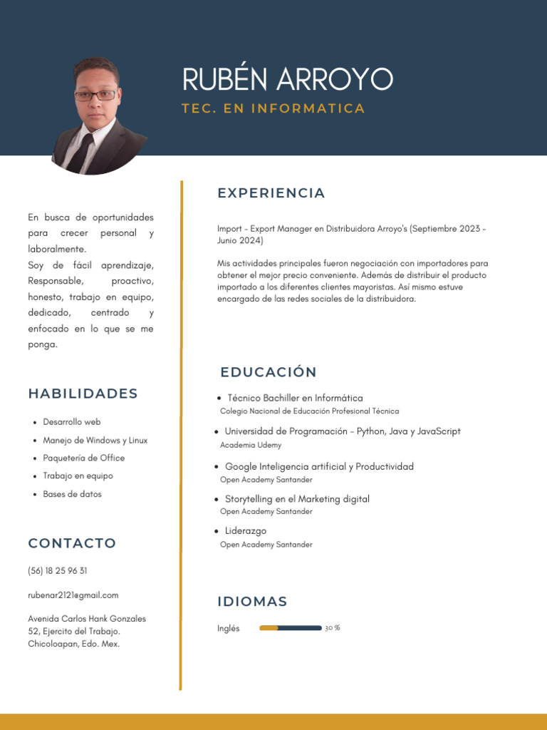 CV Rubén Arroyo: Marketing Digital | PDF