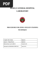 TP-MB 001 Procedure For ZN Stain | PDF | Microscopy | Microbiology