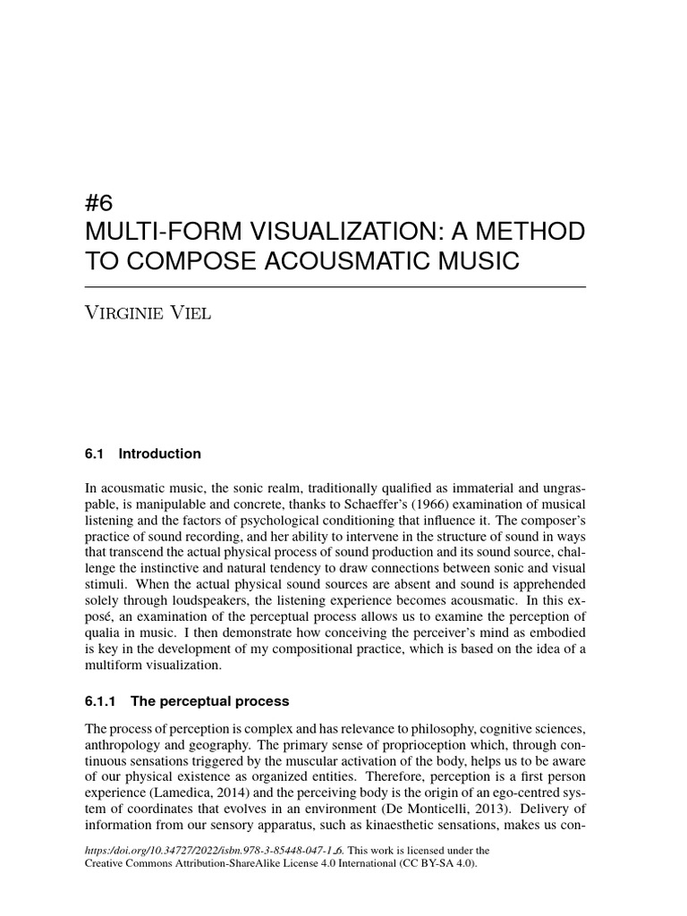 Multi-Form Visualization A Method To Compose Acousmatic Music-Vor | PDF | Perception | Experience