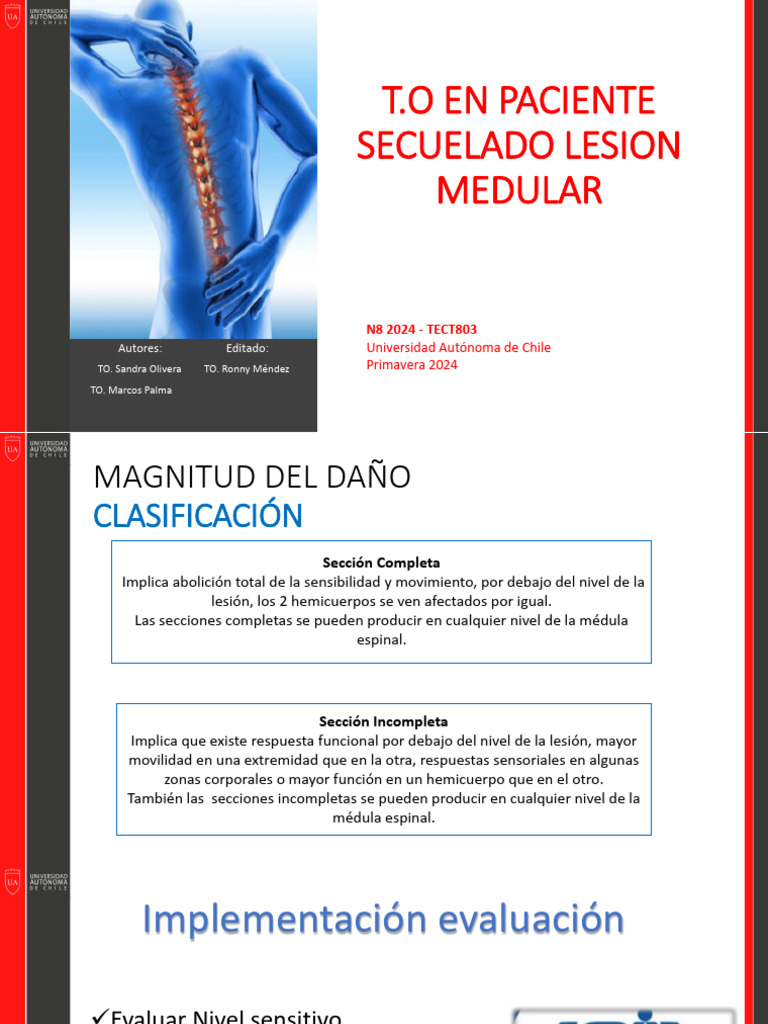 lesión medular | PDF | Neurología | Codo