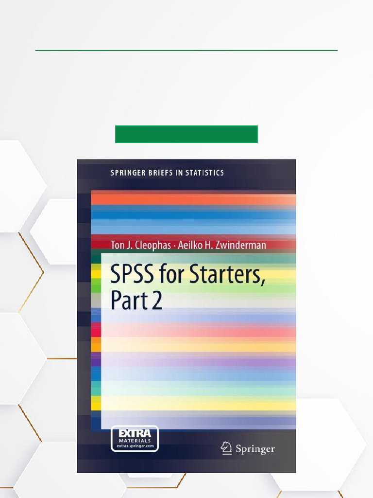 SPSS For Starters, Part 2 ISBN 9400748035, 9789400748033 Scribd Full Download | PDF | Statistics ...