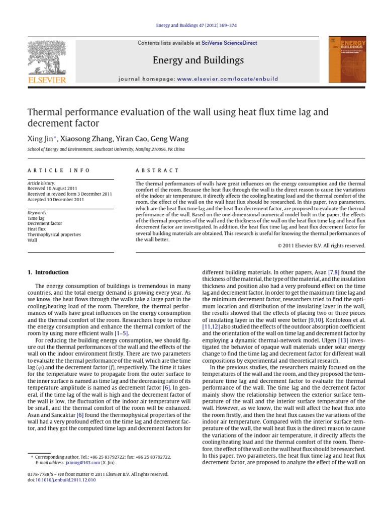 Thermal Performance | PDF | Thermal Insulation | Heat