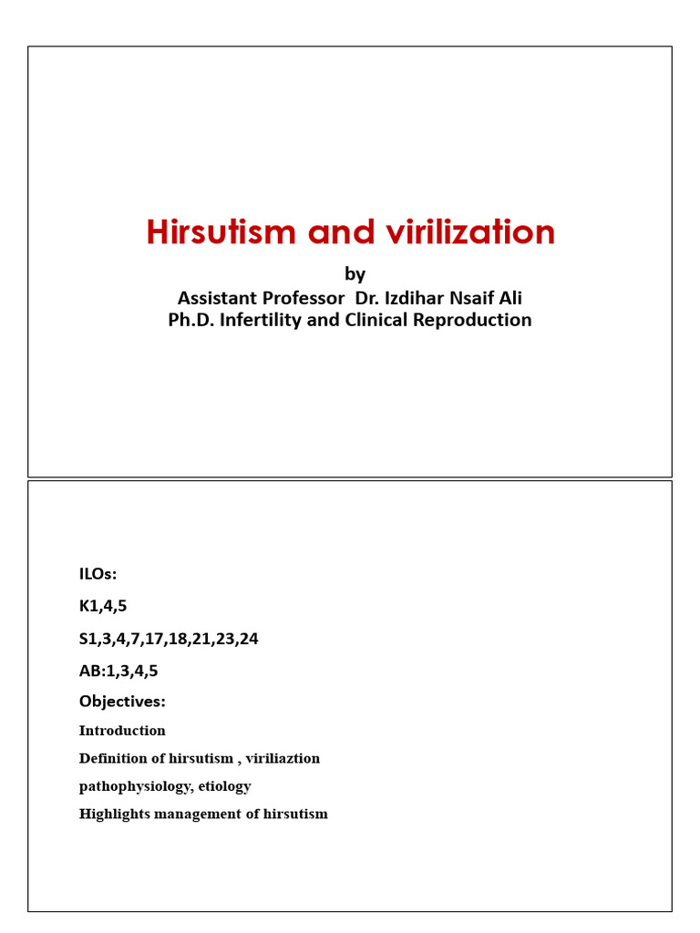 Hirsutism and Virilization PDF | PDF | Polycystic Ovary Syndrome ...
