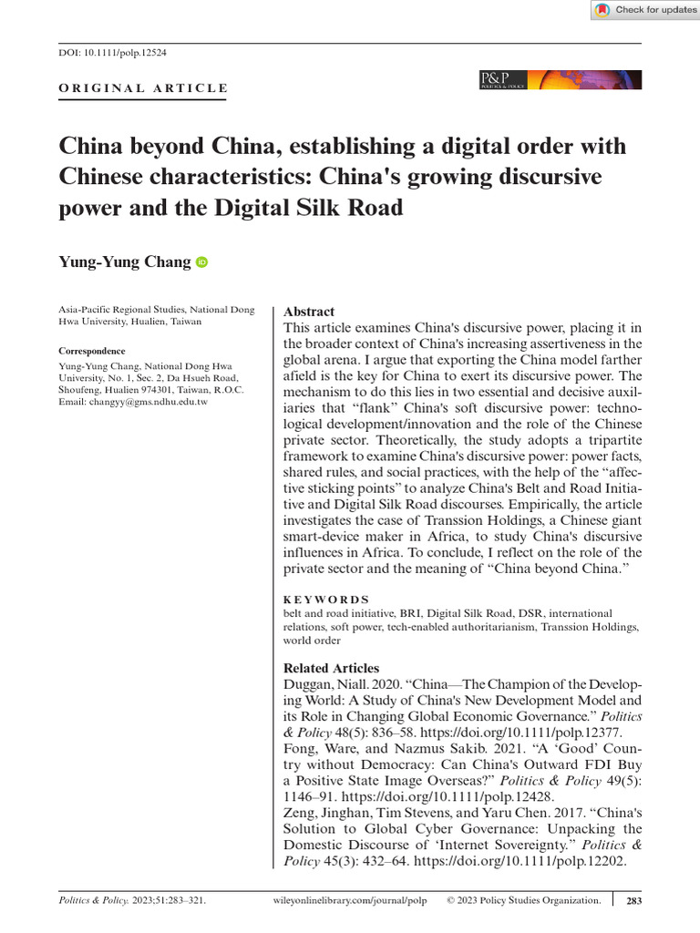 China Beyond China, Establishing A Digital Order With Chinese ...