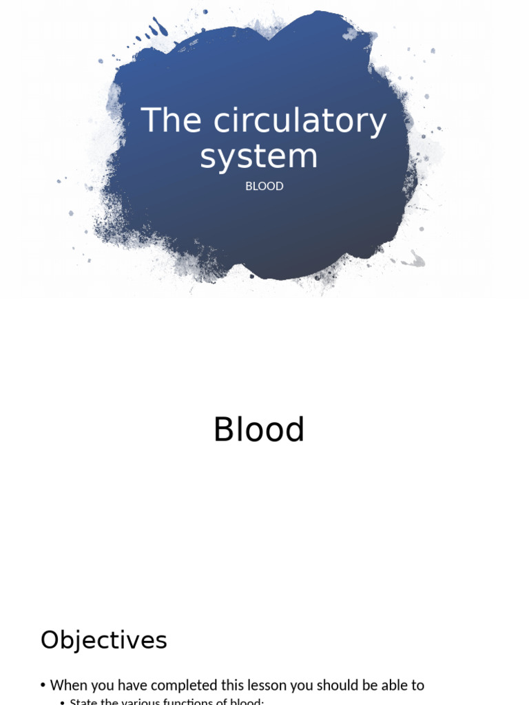 Overview of Blood and Circulatory System | PDF | Heart Valve | Heart