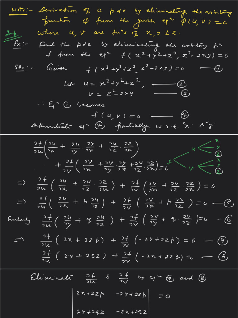 2 Partial Differential Equation - II Quasi Linear PDE Lagrange's | PDF
