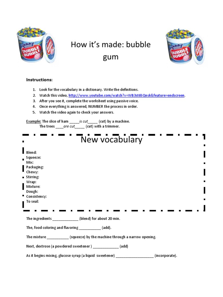 How Its Made Bubble Gum | PDF | Syrup | Breads