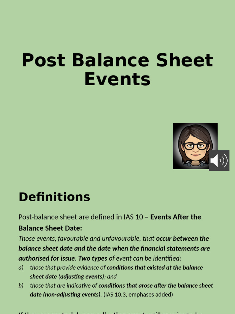 Understanding Post Balance Sheet Events | PDF | Auditor's Report | Audit