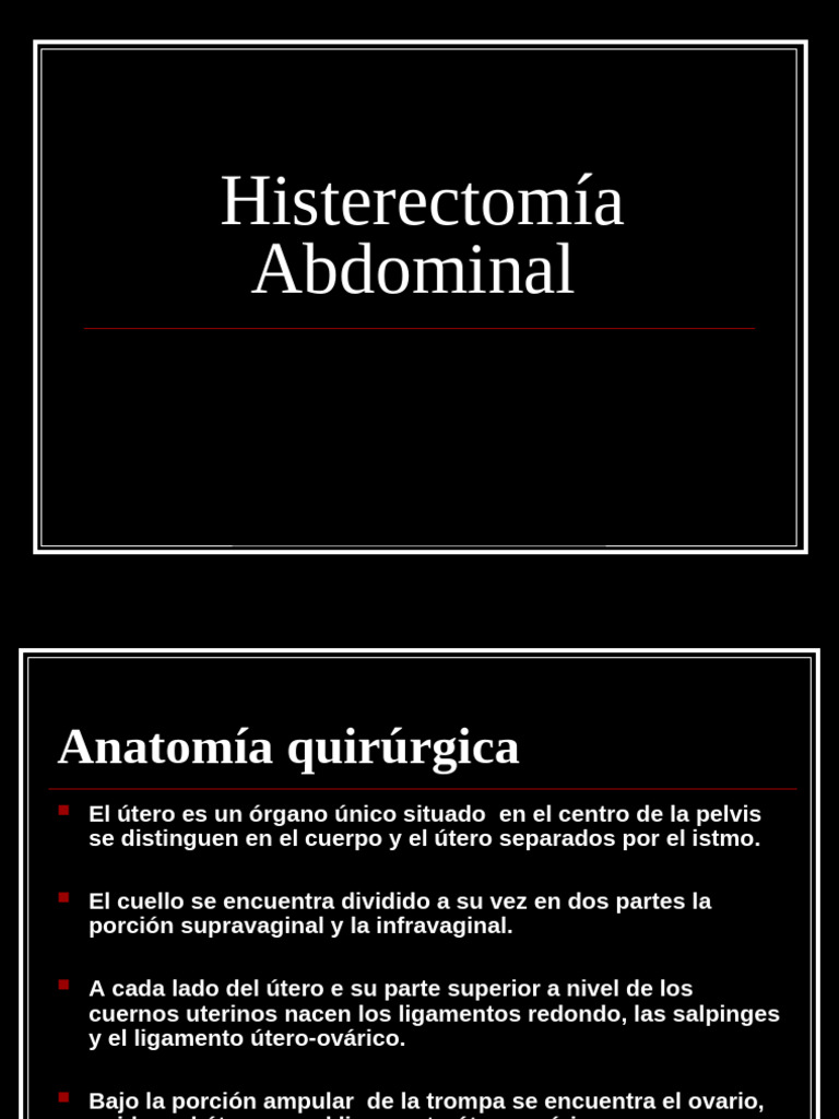 Histerectomía | PDF