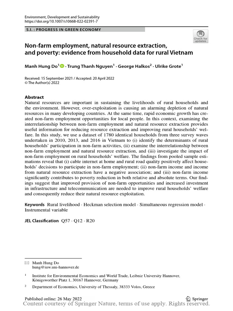 Non-Farm Employment Natural Resource Extraction An | PDF | Employment ...