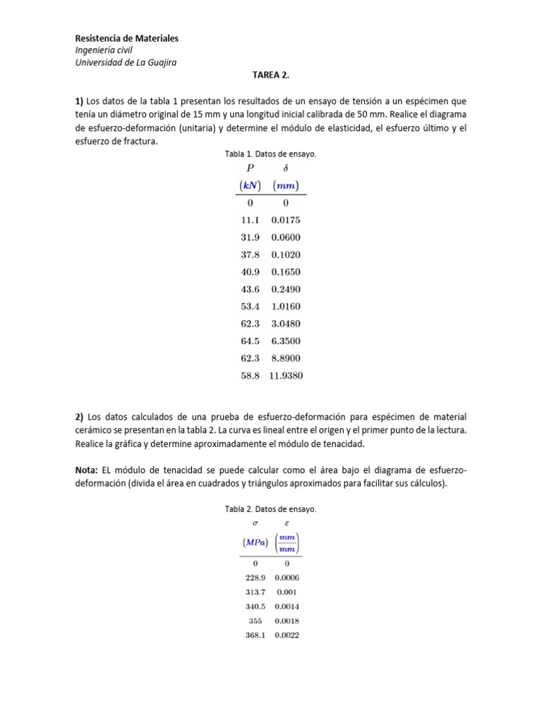 TAREA 2-RM_2022_1 | PDF | Deformación (ingeniería) | Mecánica de Medios Continuos