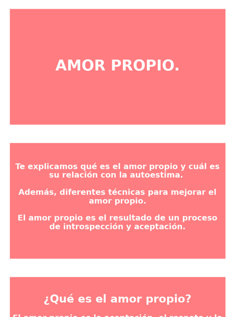 Amor Propio | PDF | Autoestima | Amor