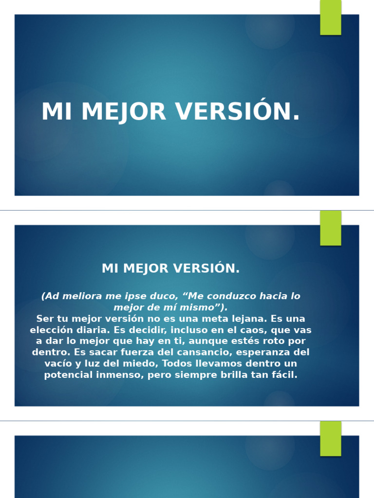 Sé Tu Mejor Versión Diaria | PDF