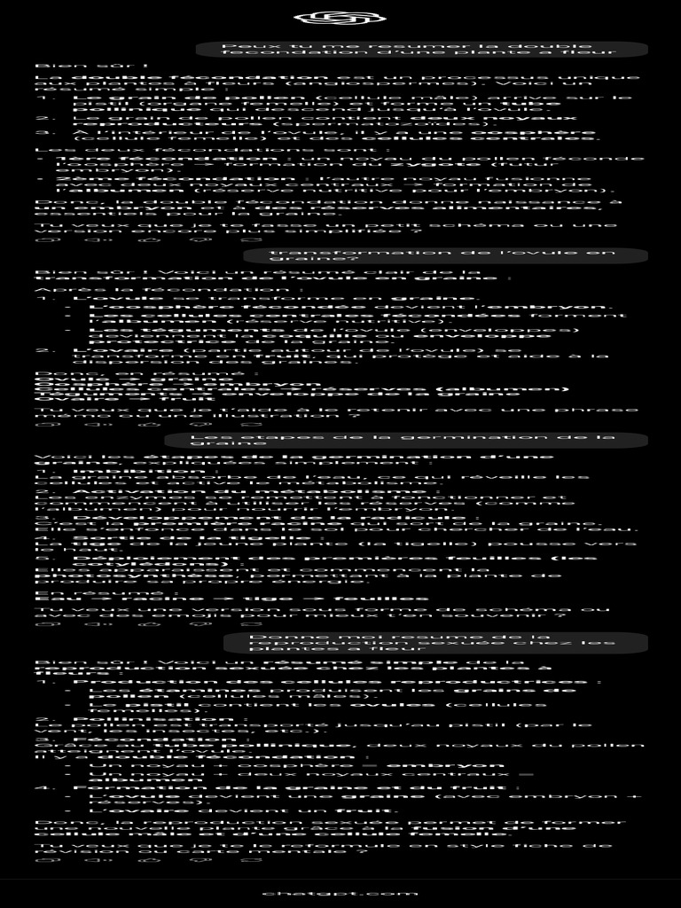 Double Fécondation Plante | PDF