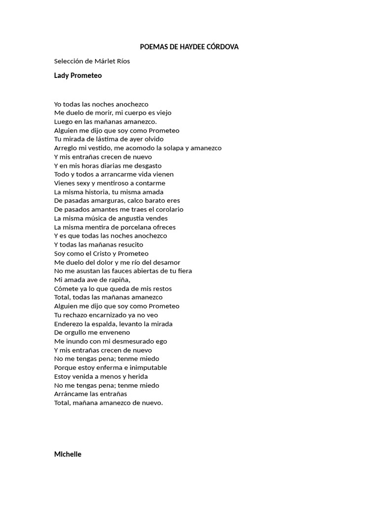 Mayte Arguelles en Poemas de Córdova | PDF